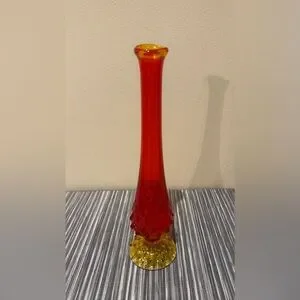 Fenton | Accents | Fenton Amberina Hobnail Swung Vase | Poshmark